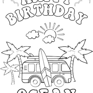 Racetrack Coloring Placemat Birthday Race Car Track Coloring Page ...