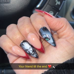 Chola Chicana 2 XL Nail Wraps Monochrome Sad Girl Jokers Girl Nail Art ...