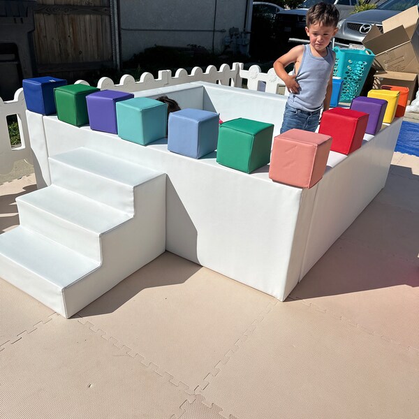 12 Piece Soft Foam Blocks Set- With a Free Mesh Tote Bag (made by M&F ...