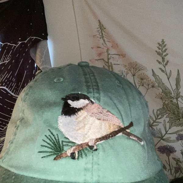 Raven Embroidered Bird Hat, Baseball Cap, Dad Hat, Mom Cap, Wildlife ...