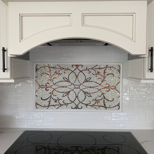 Kitchen Mosaic Mural Spirit Mural- Glass Tile Mosaic - Wall Art - Wall ...