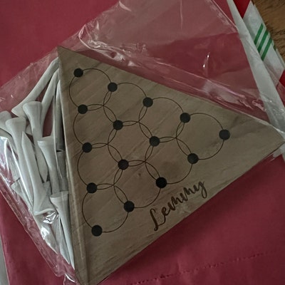 Personalized Triangle Peg Jump Game / Golf Tee / Solitaire/ Gift ...