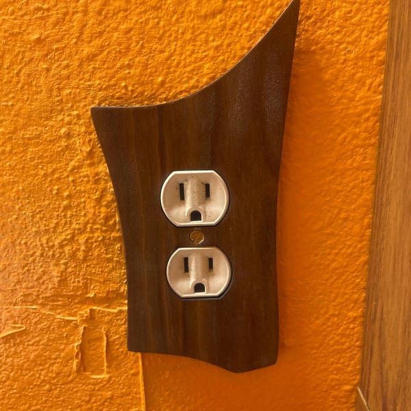 Arbor Walnut Wood Light Switch Covers Mid Century Modern Wall Plate MCM ...