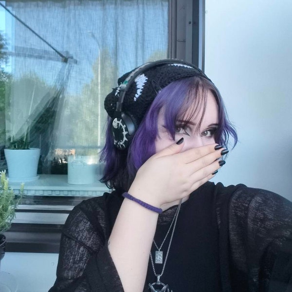 Bat Bandana | Crochet Pattern | Goth Witch Punk Emo Halloween ...