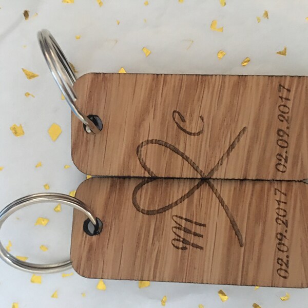 Personalised Keyring, Housewarming Gift, Wooden Keychain, Hotel ...