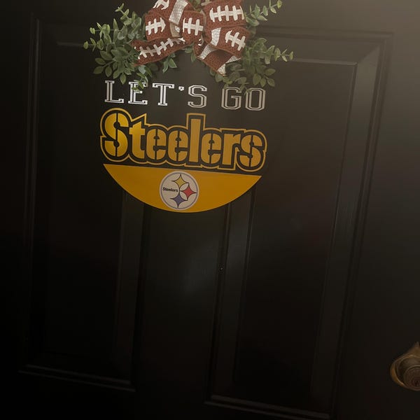 Steelers Wreath |front Door Decor | Football Wreath | Housewarming Gift ...
