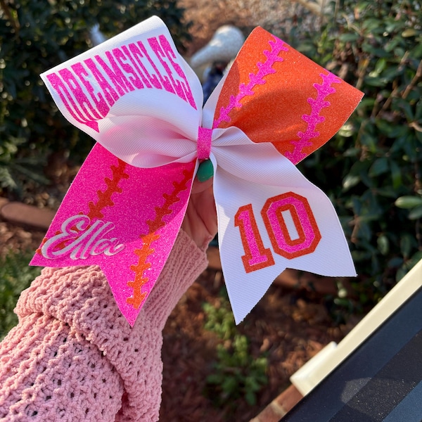 Cheerleading Bow With Colored Corners and Stripe. Great School Cheer ...