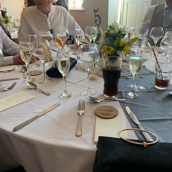 Personalised Oak Napkin Rings Wedding Place Settinglaser Engraved Table ...