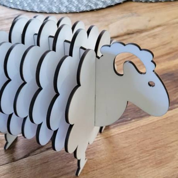 Sheep Coaster Sets With Holder Laser Cut Dxf Glowforge Svg CNC Router ...