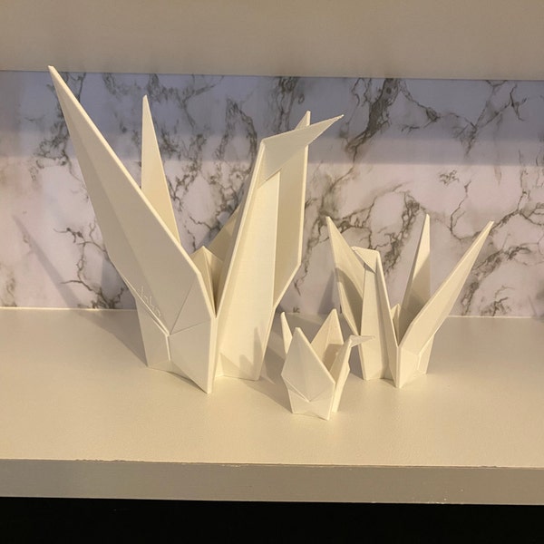 Origami Series® Brolga Australian Crane 3-piece Home Décor Set ...