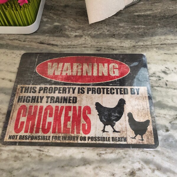 Chicken Sign Funny Chicken Sign Chicken Coop Sign Chicken Decor Barn ...