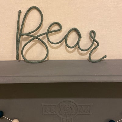 Custom Wooly Words Wire Art Kids Decor Colourful Words Childrens ...