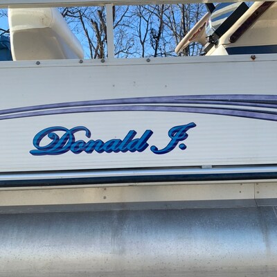 Boat Name Lettering Boat Transom Decal Boat Stickers Boat Decals Boat ...