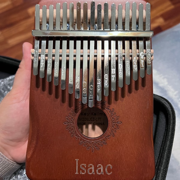 Personalized Kalimba 17 Key Custom Engraved Wood Piano Gift for Her Him ...