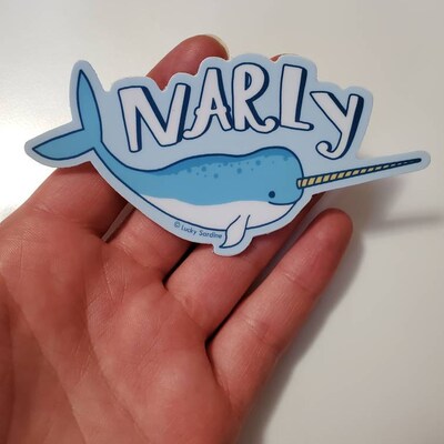 Narwhal Vinyl Sticker, Unicorn of the Sea Sticker, Unicorn, Narwhal ...