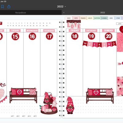 Weekly Stickers for DIGITAL PLANNER PNG Goodnotes July Summer - Etsy