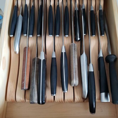 Custom Knife Block Storage Drawer Insert - Etsy