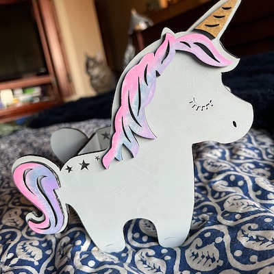 Unicorn 3mm Digital File for Laser and CNC SVG PDF Dxf Ai Eps Laser Cut ...