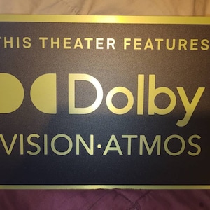 Dolby Vision Atmos Home Movie Theater Sign - Etsy