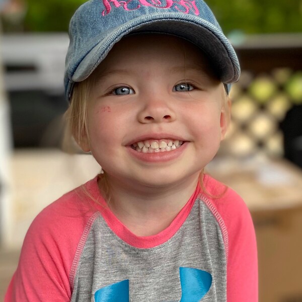 Monogrammed Kids Baseball Hat, Personalized Youth Baseball Hat, Baby ...