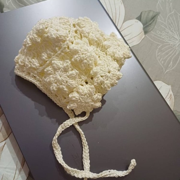 Daisy Square Bonnet Crochet Pattern - Etsy
