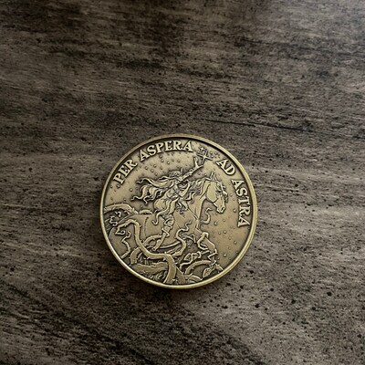 Per Aspera Ad Astra Coin EDC Reminder Challenge Coin Through the ...