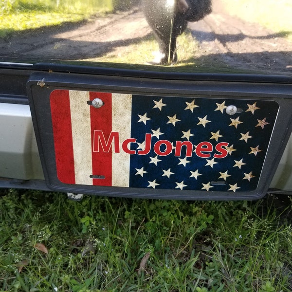 Custom License Plate Front Car Tag, Aluminum or Plastic - Personalized ...