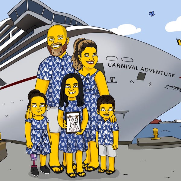 Custom Simpsons Family Portrait - Unique, Personalized Cartoon Drawing ...