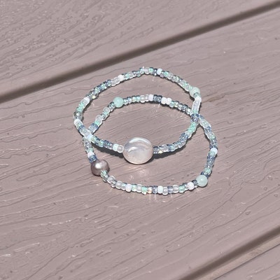 Handmade Glass Seed Bead Y2k Friendship Good Luck Stretch Bracelet - Etsy