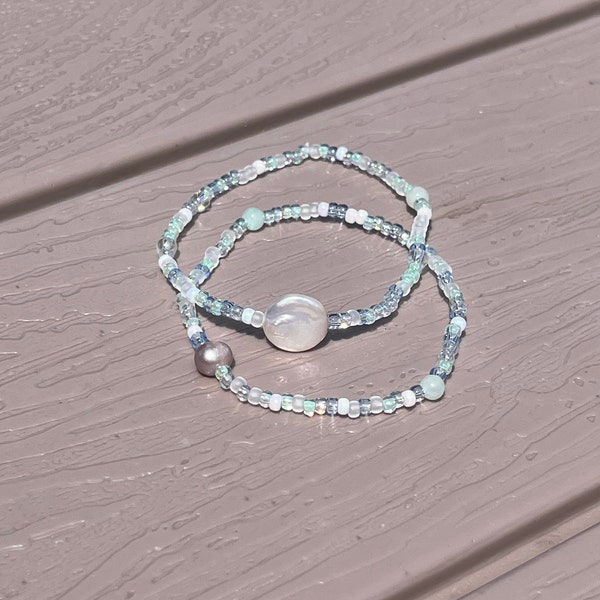 Handmade Glass Seed Bead Y2k Friendship Good Luck Stretch Bracelet - Etsy