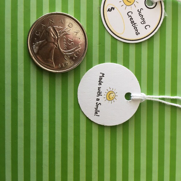 MICRO TAGS - 70 Customized 1 Inch Circle Tags - Perfect for Jewelry and ...