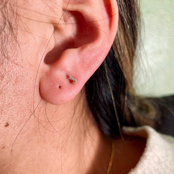 Straight Post Huggie Earrings Straight Post Hoops Small Hoop Earrings ...