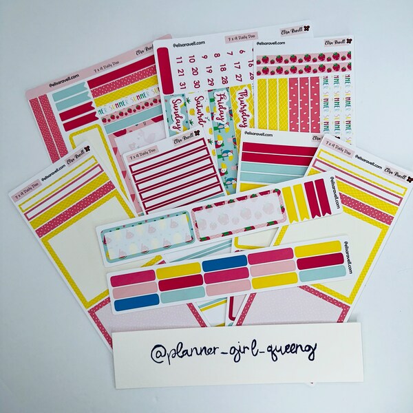 7x9 Monthly View Planner Stickers Kits for Erin Condren Life Planners ...