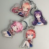 Doki Doki Literature Club Charms DDLC Keychains Monika Charm Natsuki ...