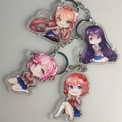 Doki Doki Literature Club Charms DDLC Keychains Monika Charm Natsuki ...
