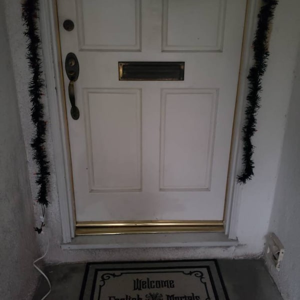 Welcome Foolish Mortals, Haunted Mansion Doormat | Funny Doormat ...