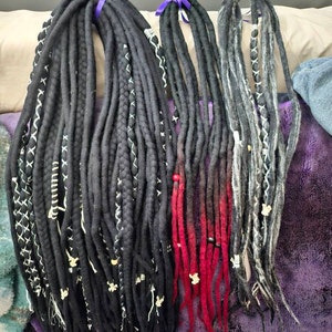 Wool Dreads Ombre Brown on Blond Dreadlocks Threads, Ribbons Boho ...