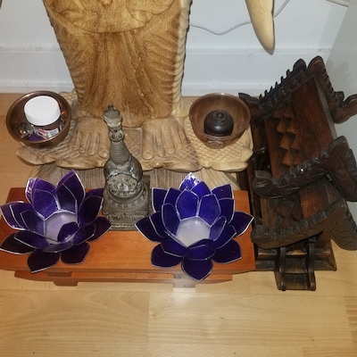 Mini Puja Table. Puja Pedestal. Meditation Shrine. Prayer Table ...