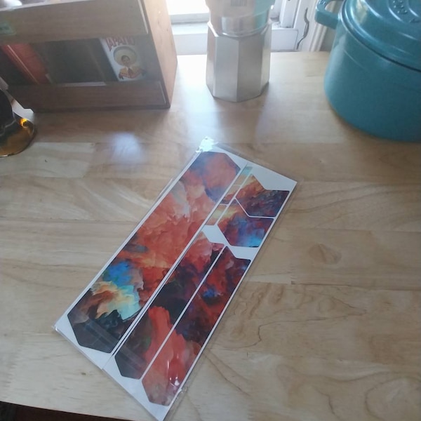 Neon Topographic Map Bicycle Frame Protector Decals, Bike Protection ...