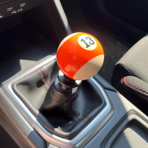 Billiard Pool Ball Shift Knob Threaded Gear Shifter Shifting Exact Fit ...