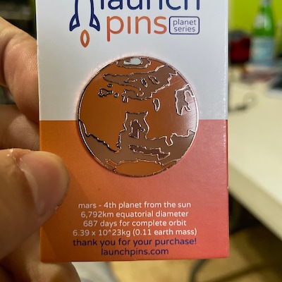 Mars Hard Enamel Pin - Etsy