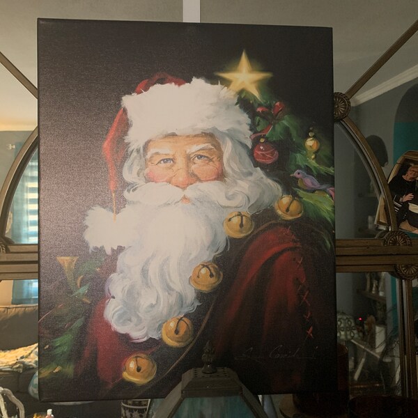 Sparkling Santa by Susan Comish - Etsy