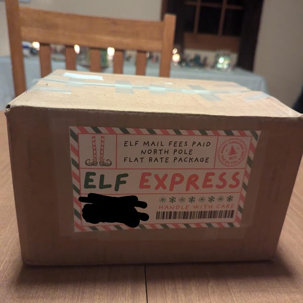 Editable Elf Express Label, Elf Mail, North Pole Delivery Template, Elf ...