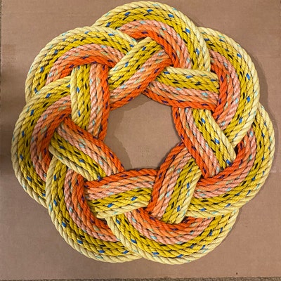 Autumn Wreath, Upcycled Lobster Rope, Maine Made Nautical Wreath, Fall ...