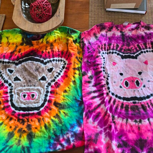 Hand Dyed Made to Order Cow Tie Dye Shirt, Rainbow Cow Tie Dye, T-shirt ...