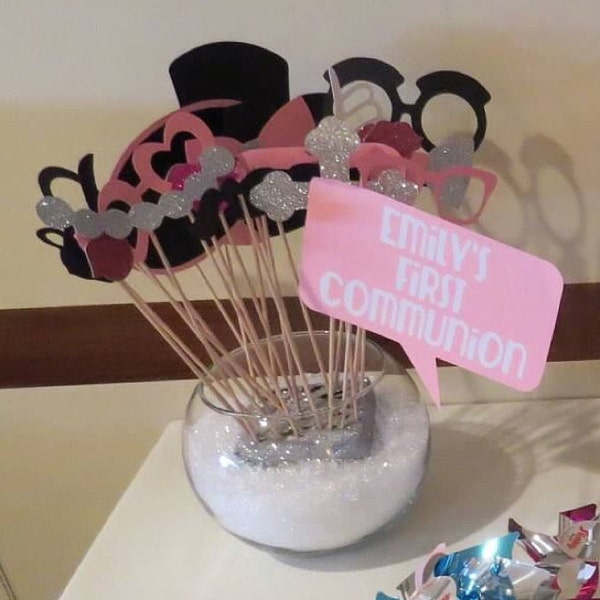 Fancy Photo Booth Prop Set ~ Pink and Gold Edition ~ 21 Pieces ...