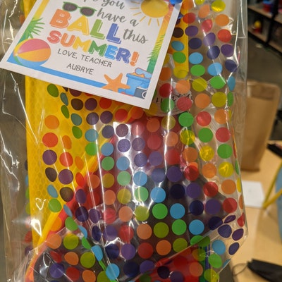 Hope You Have a Ball This Year Gift Tags, End of Term Gifts for Class ...