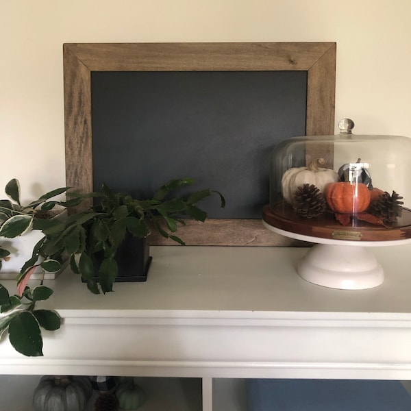 Modern Rustic Farmhouse Chalkboard With Optional Chalk Ledge - Ebony ...