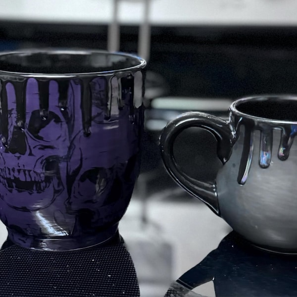 Spider Travel Mug, Tall Ceramic Cup, Spider Web Design, Coffee Mugs ...