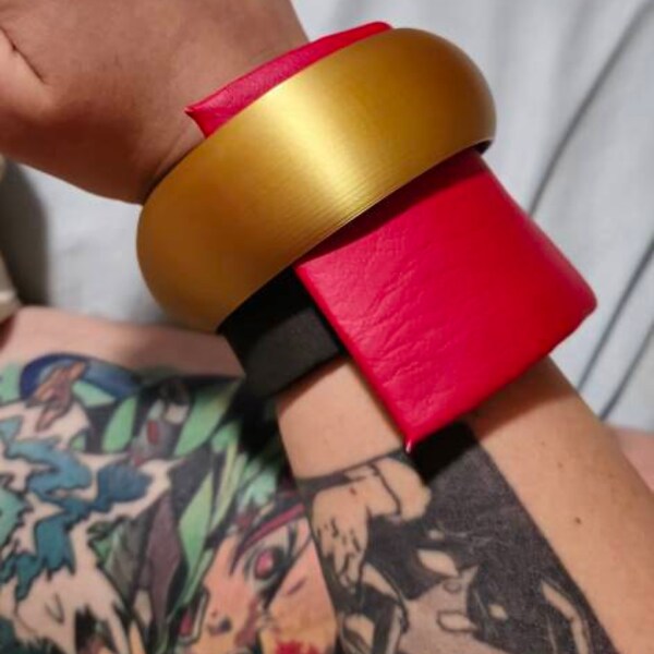 3D Printed & Foam Crafted "shadow the Hedgehog" Inhibitor Rings W/cuffs ...